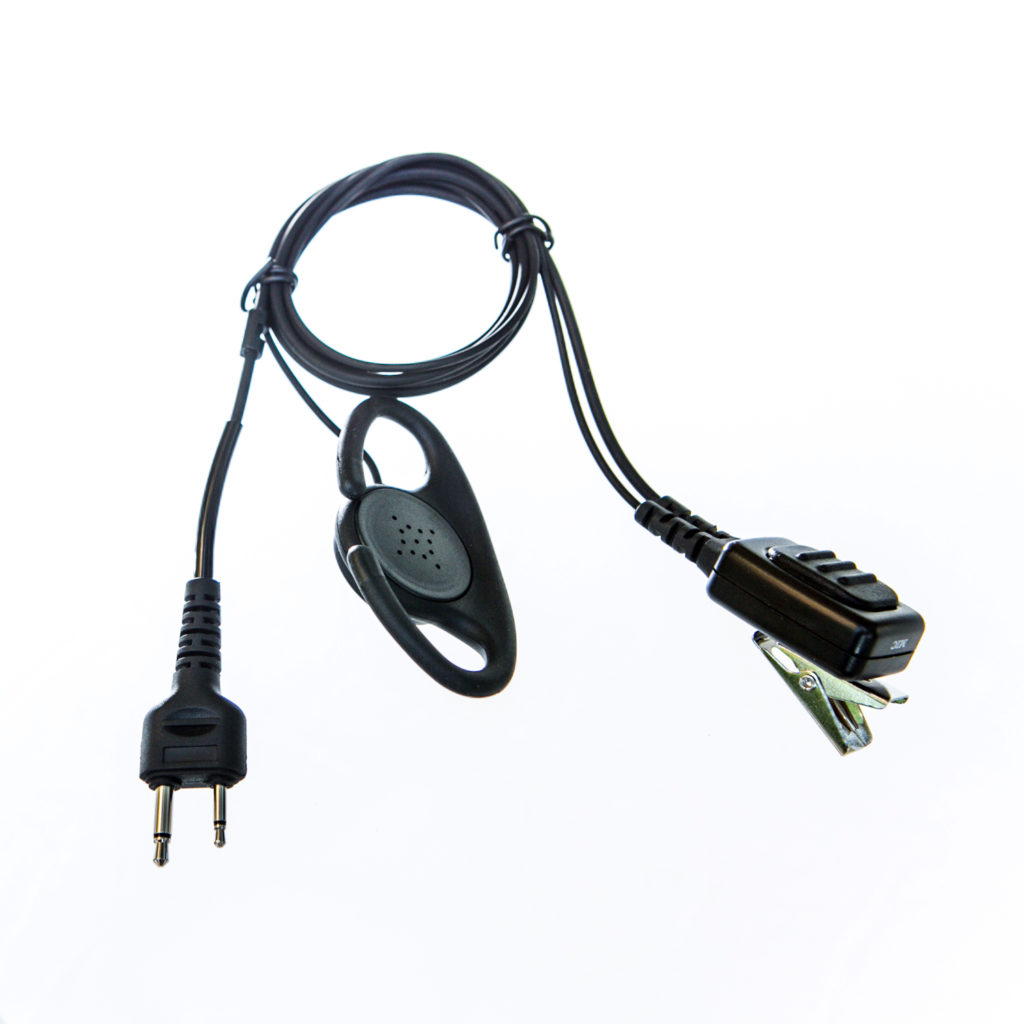Adjustable D-shape earpiece with mic for Icom/ Maxon /Vertex/ Yaesu ...